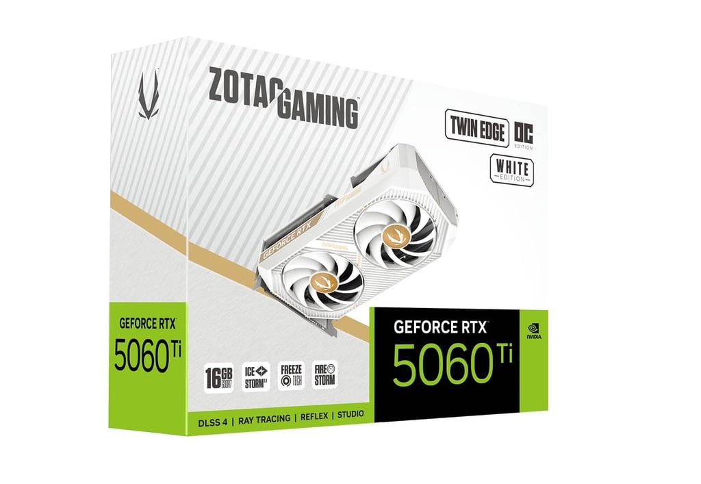 ZOTAC GAMING GeForce RTX 5060 Ti 16GB Twin Edge OC White Edition | ZOTAC